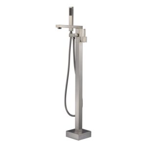 artiqua freestanding bathtub faucet tub filler brushed nickel brass bathroom faucets floor mounted with handheld shower