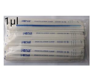 renon, 100 counts 1μl inoculating loops, sterile eo(ethylene oxide) inoculation loop, each individually wrapped disposable package, abs material, 1 microliter