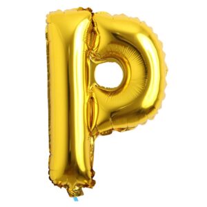 32 inch letter balloons gold alphabet number balloons foil mylar party wedding bachelorette birthday bridal shower graduation anniversary celebration decoration (32 inch gold p)