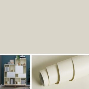 livelynine solid beige wall paper for walls contact paper self adhesive wallpaper peel and stick countertops furniture adhesive shelf liners for kitchen cabinets removable waterproof 15.8"x78.8"roll