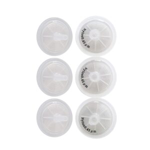 syringe filters [hydrophilic nylon membrane] non-sterilized 25mm diameter 0.45μm pore size for laboratory filtration by allpure biotechnology (nylon, pack of 100)