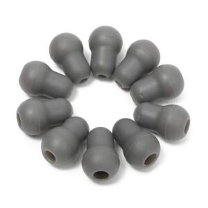 emivery 10pcs super soft silicone earplug eartips earpieces for littmann stethoscope (gray)