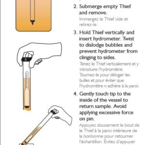 Wine Beer Testing Kit/Fermtech Beer Hydrometer and Test Jar/Thief All in One. Test Kit Deluxe by Fermtech