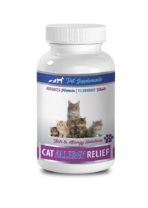 cat anti itch - cat allergy relief complex - itch relief solution - immune support - vets recommended - quercetin for cats, pet allergy support chews, itch and allergy relief for cats 1 bot 75 tabs