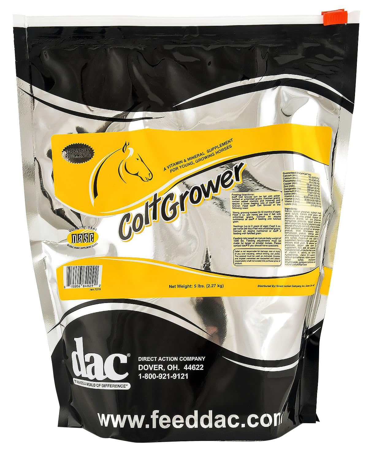 DAC Colt Grower 5 lb Young Growing Developing Maturing Nutrition Vitamin Mineral Supplement