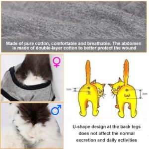 DogLemi Cat Surgery Recovery Suit Breathable Professional Cat Recovery Clothing for Surgical Abdominal Wounds After Surgery Wear Pajama Suit E-Collar Alternative Skin Diseases Protection (M)