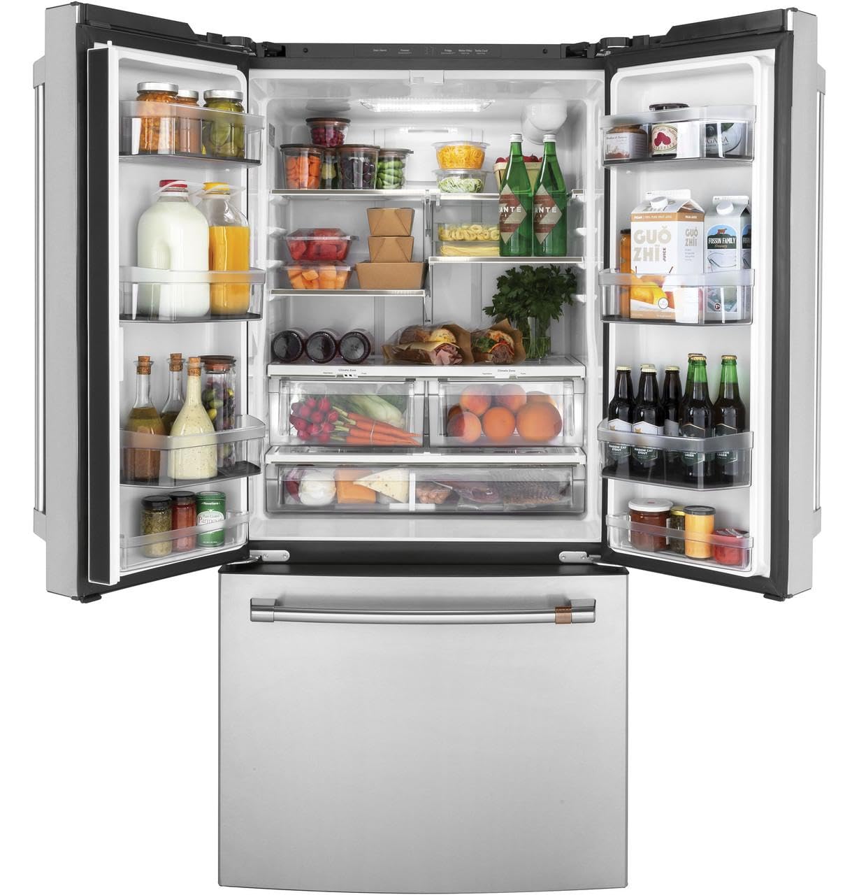 Cafe CWE19SP2NS1 18.6 cu. ft. French Door Refrigerator in Stainless Steel, Counter Depth and ENERGY STAR