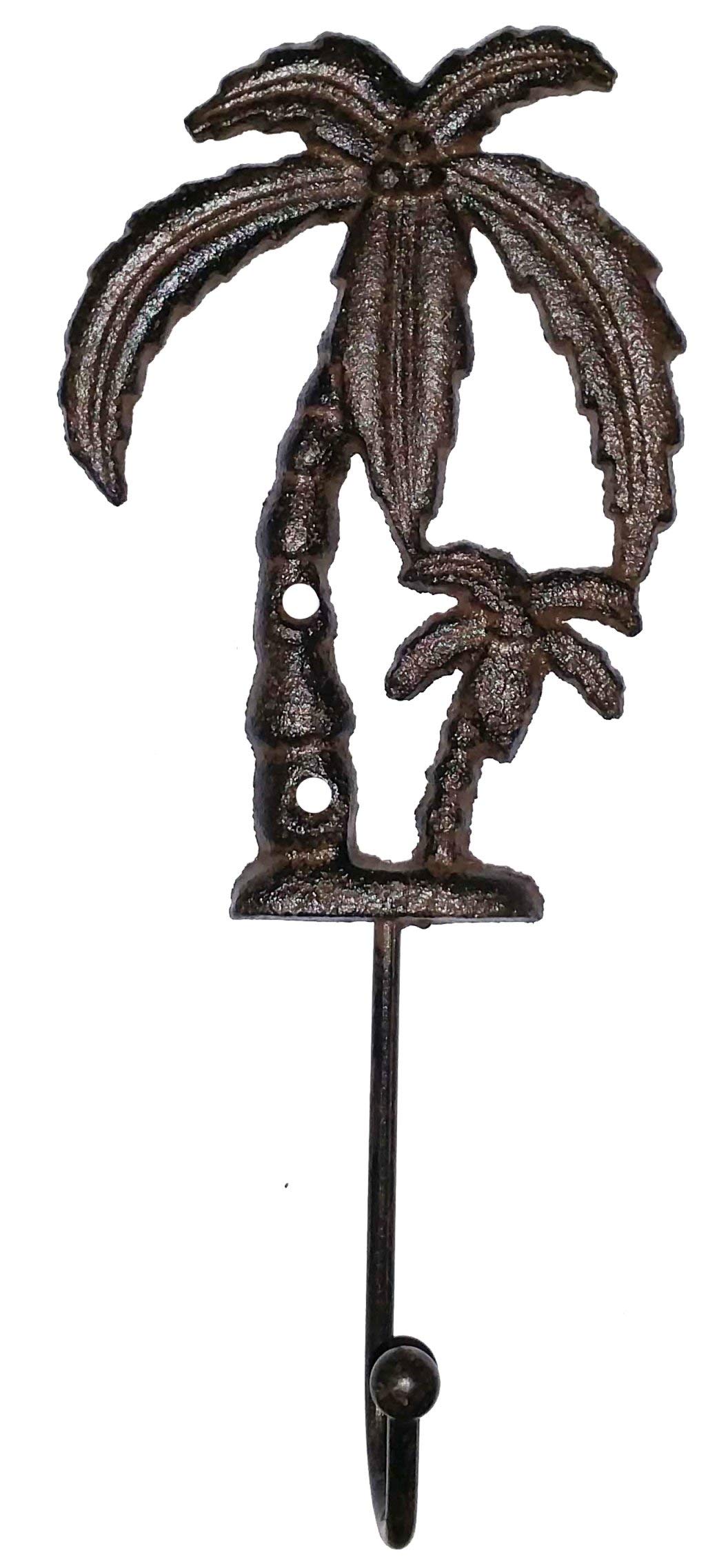 Tall Rustic Cast Iron Palm Tree Hook