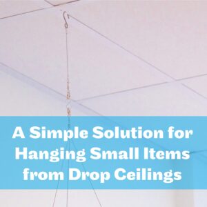 Clear Grid Clips - 150 Pc Set Ceiling Hook Kit (75 Clips, 75 Hooks) by Sharp Tank - Perfect for Hanging Classroom Decorations, Signs, Decore from Drop Ceiling T-Bar