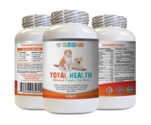 dog urinary care - pets total health complex - dogs and cats - best hair skin eye teeth nail urinary support - dog vitamin e - 1 bottle (60 tablets)