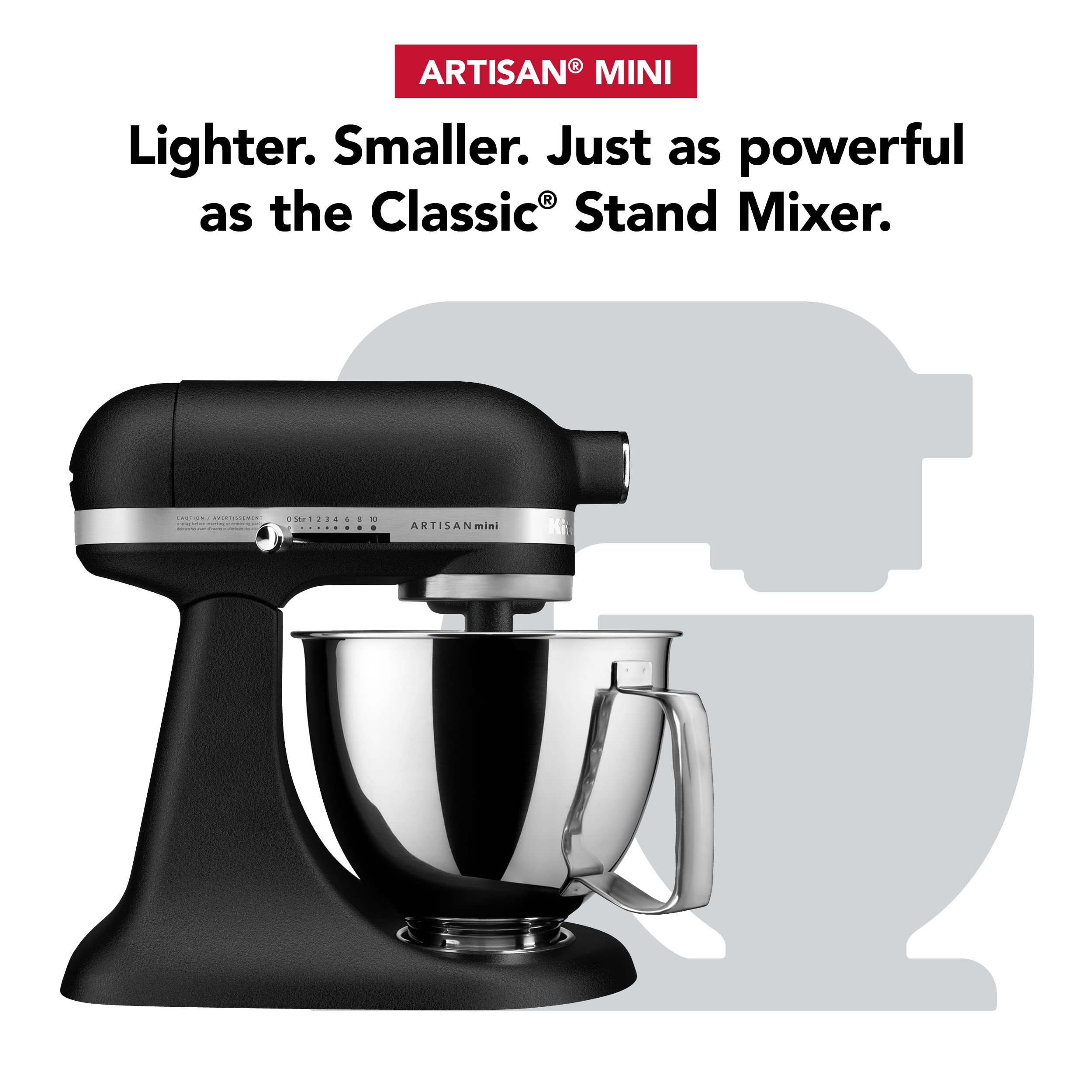 KitchenAid Artisan Mini 3.5 Quart Tilt-Head Stand Mixer - KSM3316X - Cast Iron Black