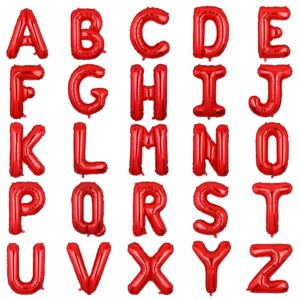 40 inch big red letter balloons foil mylar wedding bachelorette wedding birthday bridal shower anniversary celebration graduation party decoration alphabet h (a-z)