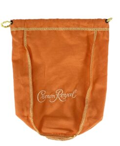 orange crown royal bag w/drawstring - perfect for storage gift bags shiftboot carrying dice or games felt fabric for sewing - from crown peach bottles