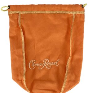 Orange Crown Royal Bag w/Drawstring - Perfect for Storage Gift Bags Shiftboot Carrying Dice or Games Felt Fabric for Sewing - from Crown Peach Bottles