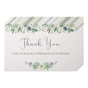 vns creations sympathy thank you cards - 300 gsm thick and durable card stock - blank on inside with a shiny finish on outside - won't smudge or smear - cards for somber occassion