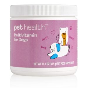 pet health multivitamin formula for dogs, promotes healthy skin & coat, healthy growth, strong bones & teeth, supports immune system, market america (90 servings)