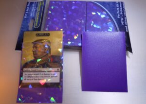 n e w holographic professional 100 purple matte card deck protector sleeves precise fit for mtg and more!