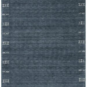 SAFAVIEH Himalaya Collection Area Rug - 8' x 10', Charcoal, Handmade Boho Tribal Wool, Ideal for High Traffic Areas in Living Room, Bedroom (HIM597H)