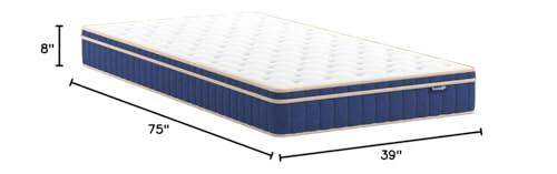 Sweetnight Twin Mattress, 8" Twin Size Hybrid Mattress with Gel Memory Foam & Individually Pocket Springs