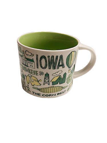 Starbucks IOWA Been There Series Across The Globe Collection Ceramic Coffee Mug 14 oz