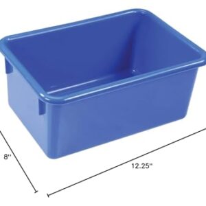 Kaplan Early Learning Vibrant Colored Storage Bin - Set of 5 - 5.25" x 12.25" x 8" - Blue