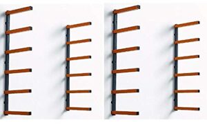 two bora pbr-001 wood organizers & lumber storage metal racks 12 total levels