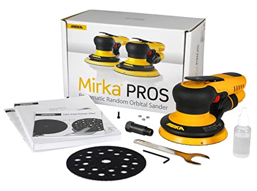 Mirka PROS Pneumatic Random Orbital Sander / 5 inch / 5mm Orbit/Dust-Free Sanding/MRP-550NV