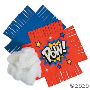 Superhero Fleece Tied Pillow Craft Kit - Makes 6 - DIY Crafts for Kids and Fun Home Activities