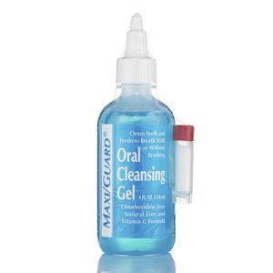 maxi-guard oral cleansing gel cleans teeth and freshns breath for dog, 4-oz.