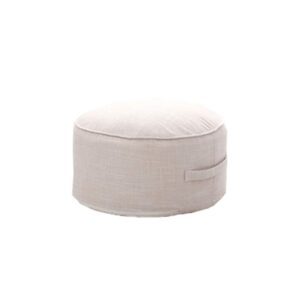 jingxin cotton & linen floor seating pad round futon stool case washable - diameter 15 inch,beige