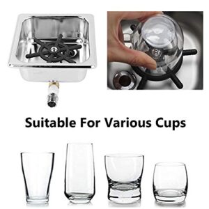 Kitchen Sink Glass Rinser, Stainless Steel Cup Washing Machine Automatic Rinser Pitcher Steaming Pitcher Washer Cleaner for Hotel Coffee Milk Tea Cup