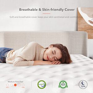 Sweetnight Twin Mattress, 8" Twin Size Hybrid Mattress with Gel Memory Foam & Individually Pocket Springs