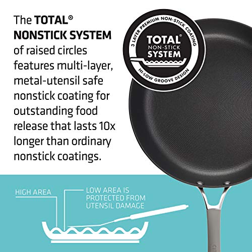 Circulon 84569 Elementum Hard Anodized Nonstick Stock Pot / Stockpot with Lid - 7.5 Quart, Gray