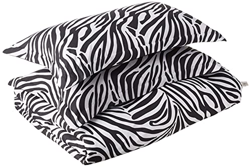 Blue Ridge Home Fashions Zebra Reversible 3 Piece Duvet Cover Set with Zebra Pillow Shams Brushed Microfiber-Soft Touch-Easy Care-Button Closure