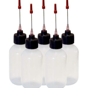 Liberty Products 5-2oz Plastic Squeeze Bottles 1.5" Stainless Applicators