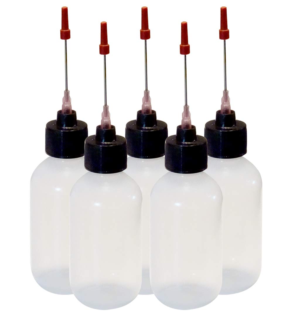 Liberty Products 5-2oz Plastic Squeeze Bottles 1.5" Stainless Applicators