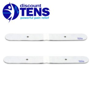 TENS Electrodes, 2 Premium Quality 13 inch x 1.5 inch Lower Lumbar Strip Self Adhesive Electrodes for TENS Units, Snap TENS Unit Electrodes, Discount TENS Brand