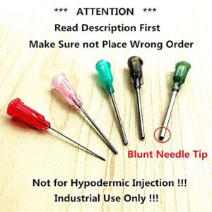 5 Pack 100ml Syringes with 14G 1.0'' Blunt Tip Needles and Storage Caps(Luer Lock), Plastic Reusable Syringe for Glue Applicator, Oil Dispensing Multiple Uses