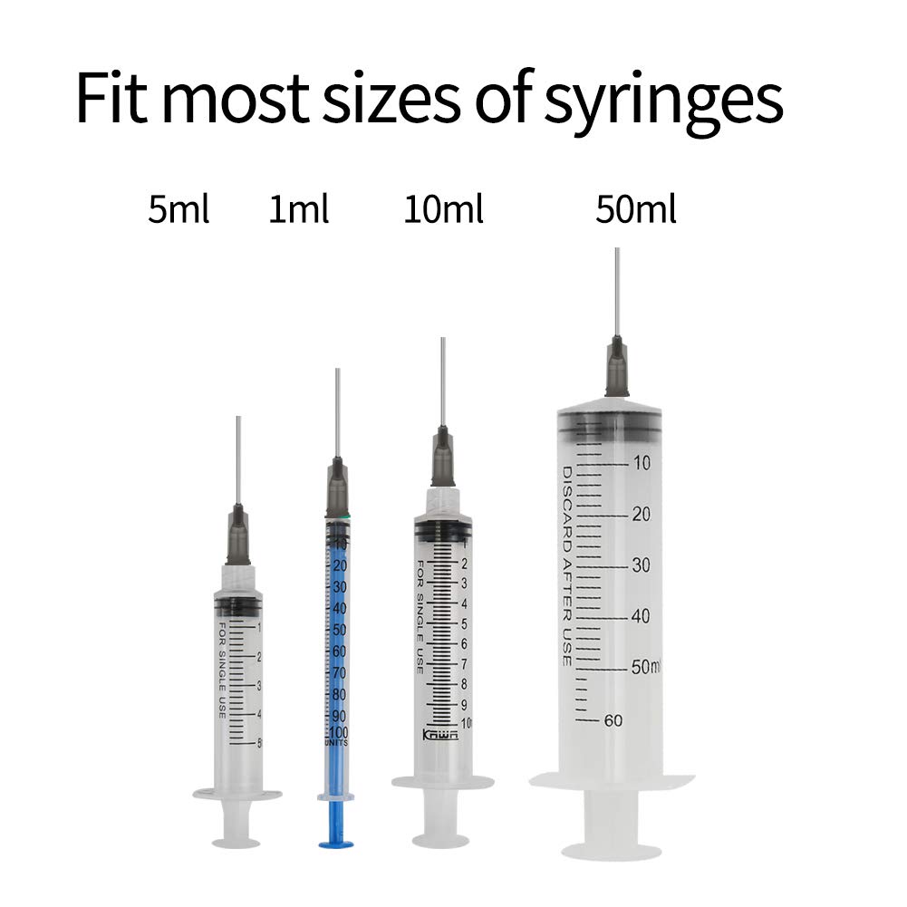 Shintop Dispensing Needle, 1 Inch 16G Blunt Tip Syringe Needles with Luer Lock for Refilling Liquid, Inks and Syringes (Pack of 100)