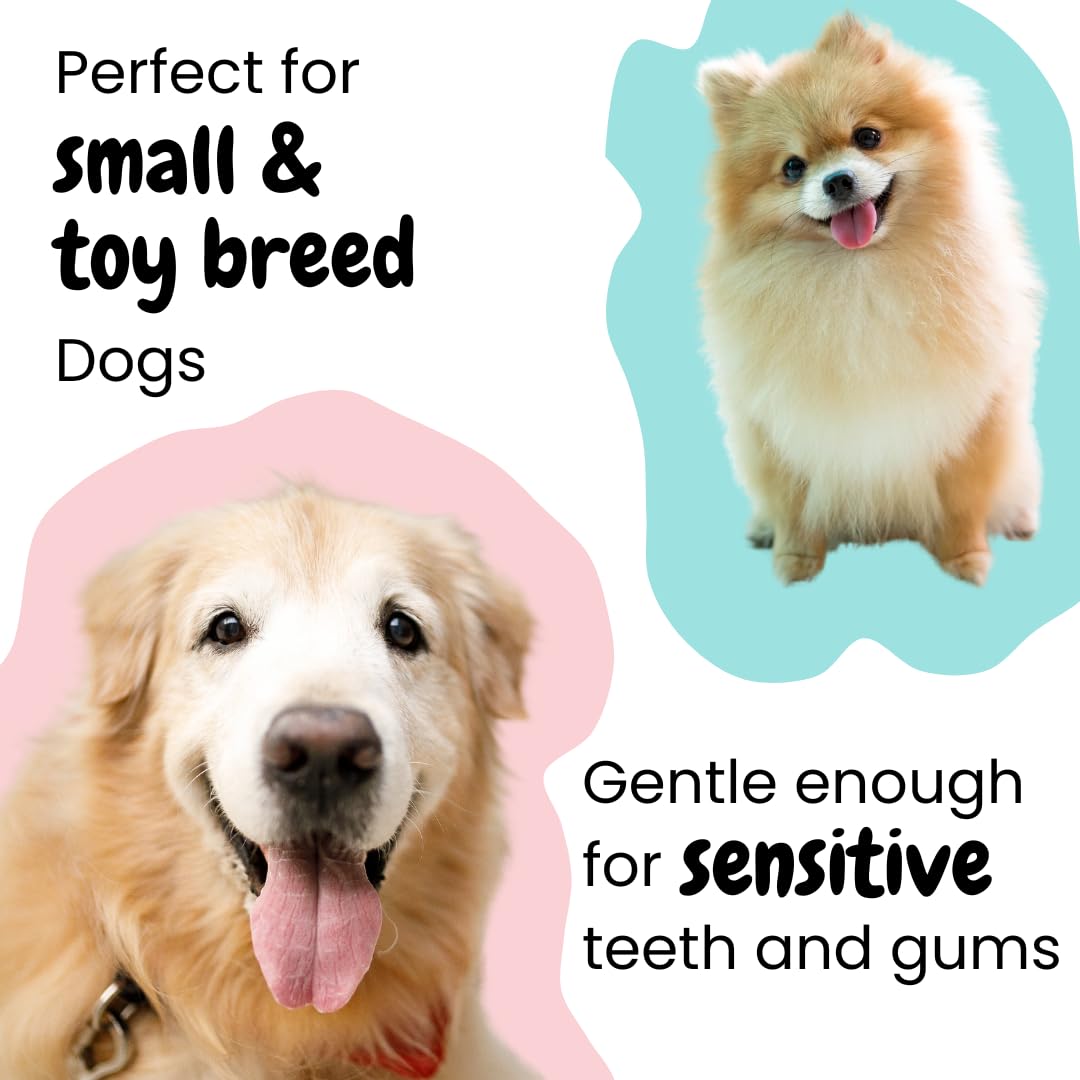 Otterly Pets 7-Piece Dog Toothbrush Set for Sensitive Teeth – 5 Double-Sided Silicone Brushes & 2 Soft Bristled Brushes for Gentle, Effective Cleaning