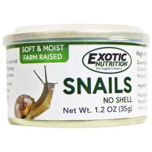 canned snails (1.2 oz.) - healthy high protein insect treat - hedgehogs, sugar gliders, reptiles, wild birds, chickens, lizards, bearded dragons, skunks, opossums, fish, amphibians, turtles