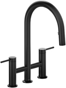 riobel az400bk - azure kitchen faucet with spray, black