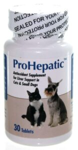 prohepatic liver antioxidant formula support for small dog cats (30 tablets)