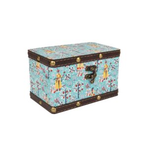 chumbak garden gala storage box - teal (rectangular, engineeredwood)