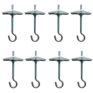 lainrrew 8 packs ceiling hooks, ceiling hooks for hanging plants, swag hooks plant hooks toggle hooks with screws and toggle wings for ceiling installation wall fixing