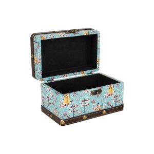 Chumbak Garden Gala Storage Box - Teal (Rectangular, engineeredwood)