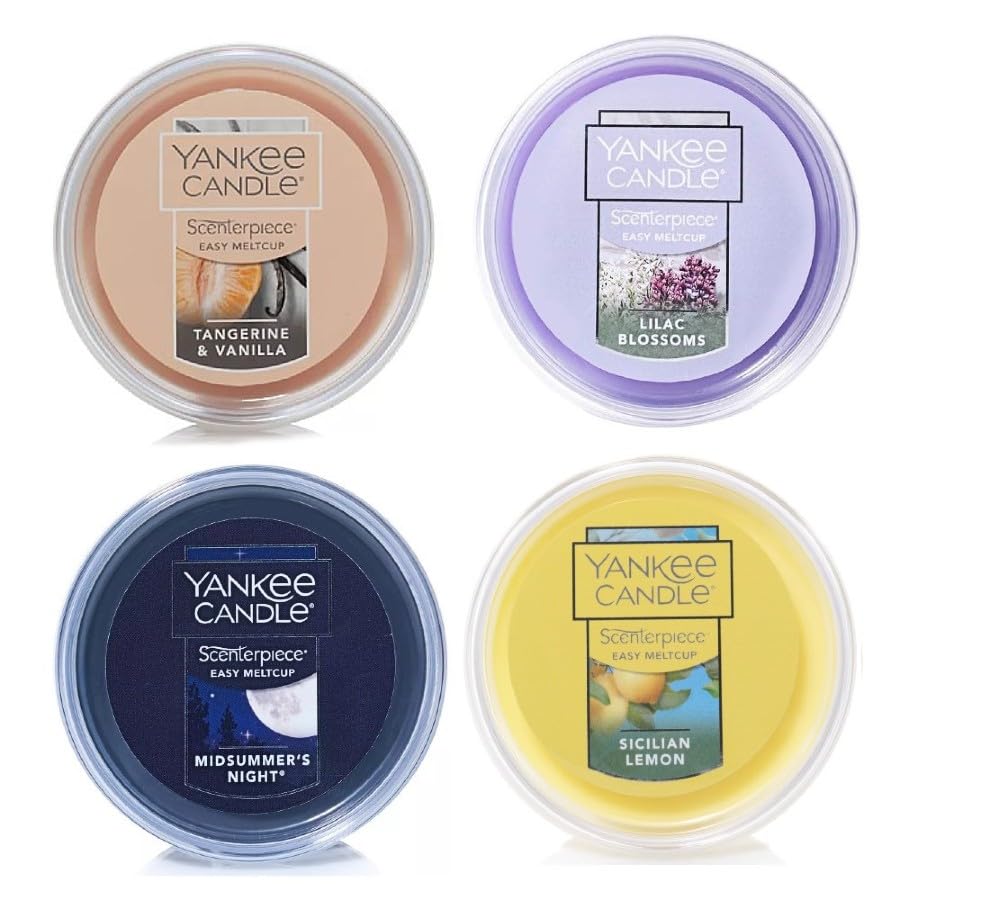 Yankee Candle Scenterpiece Easy MeltCups — Set of 4 Assorted Scent Refills - 2.2 oz each