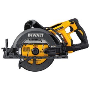 dewalt dcs577br flexvolt 60v max lithium-ion direct drive 7-1/4 in. cordless worm drive style saw (tool only) (renewed)