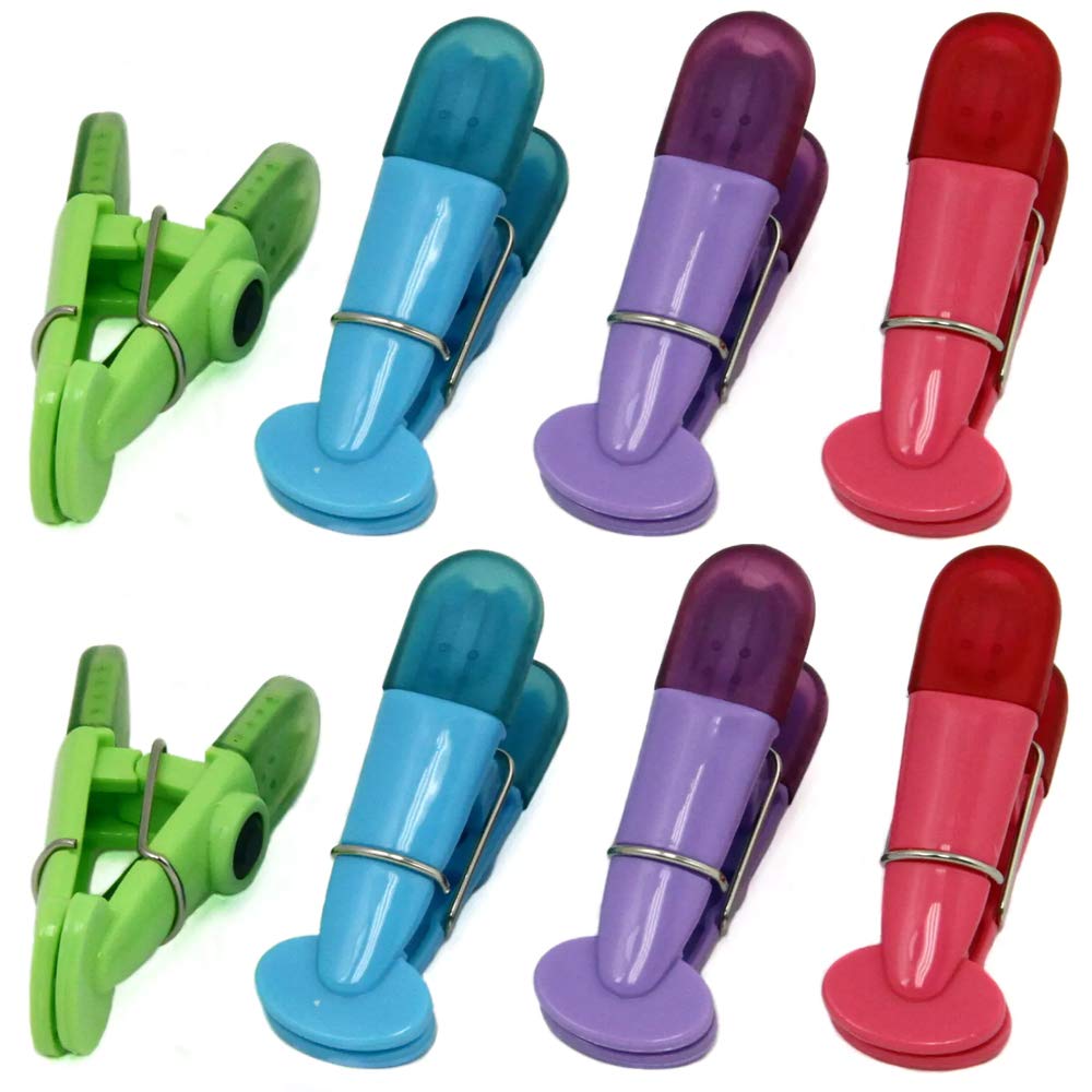 8pc Kitchen Bag Clips Magnet Food Chip Multi Purpose Clothespin Mini Clip Crafts