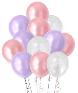 metallic purple pink white balloons assorted color for birthday wedding baby bridal shower party supplies aibushishou